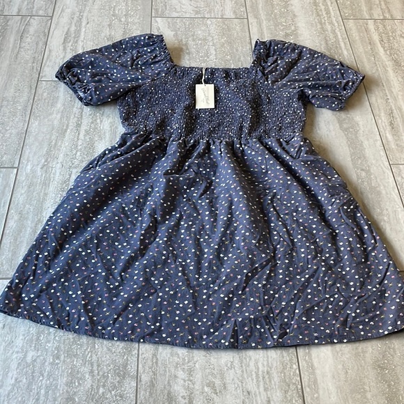 Universal Thread | Dresses | Universal Blue Floral Print Dress Xxlarge ...